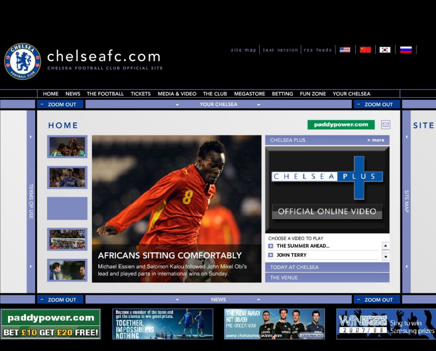 Website History | Official Site | Chelsea Football Club