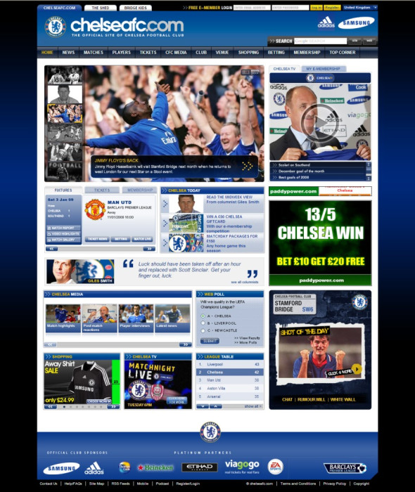 Website History | Official Site | Chelsea Football Club